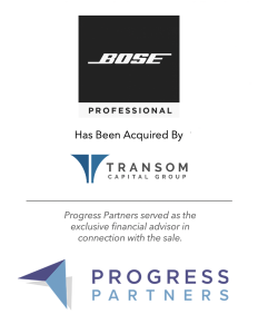 Transactions Archive | Progress Partners